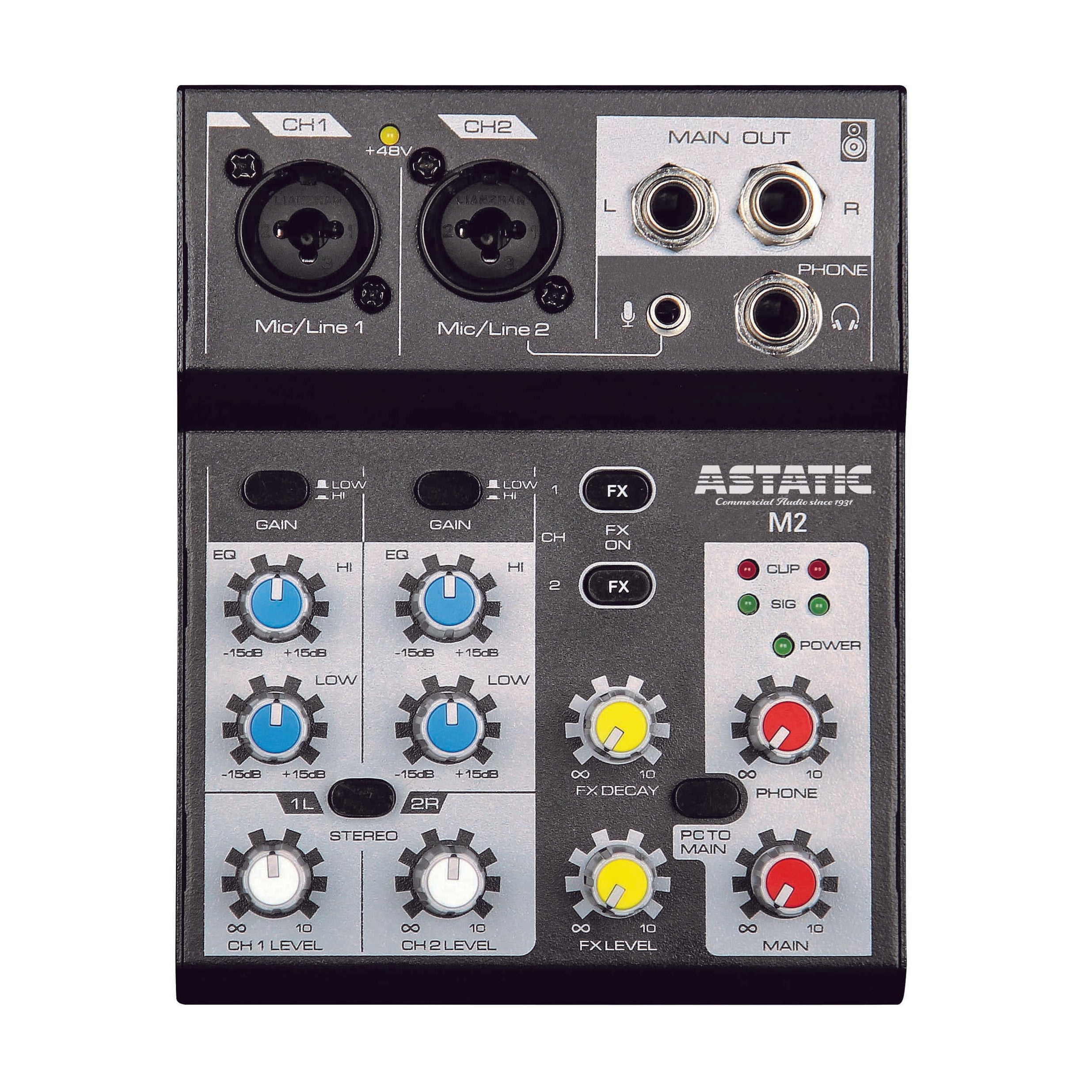CAD Astatic M2 2-Channel Mixer with USB Interface — Dirt Cheep