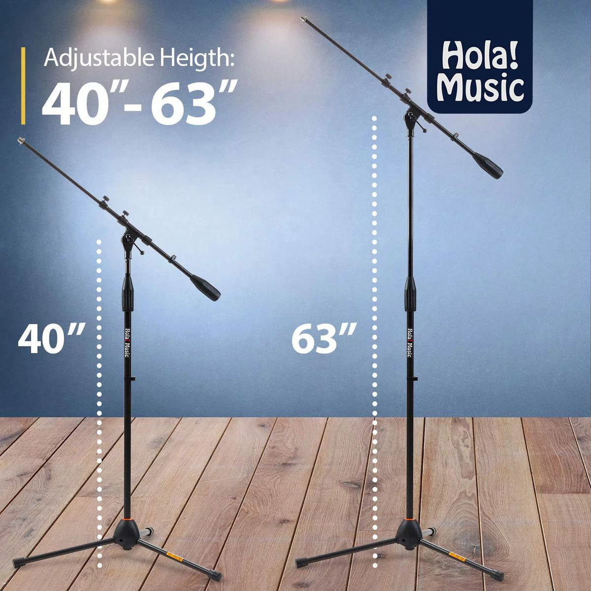 Hola! Music HPS-101TB Professional Tripod Microphone Mic Stand with Te ...