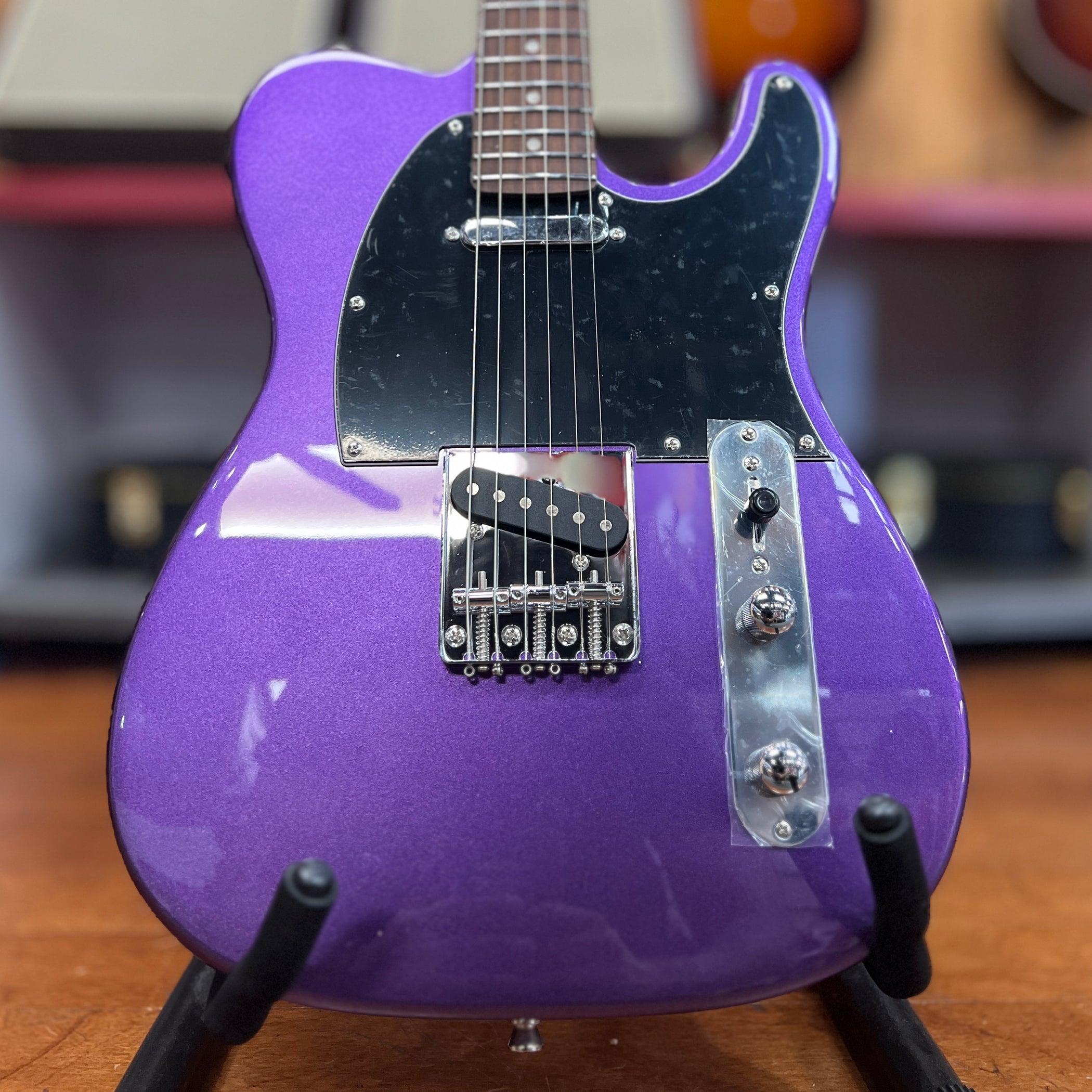 JET Guitars JT-300 PLM R Telecaster-Style Electric Guitar, Plum, Roast ...