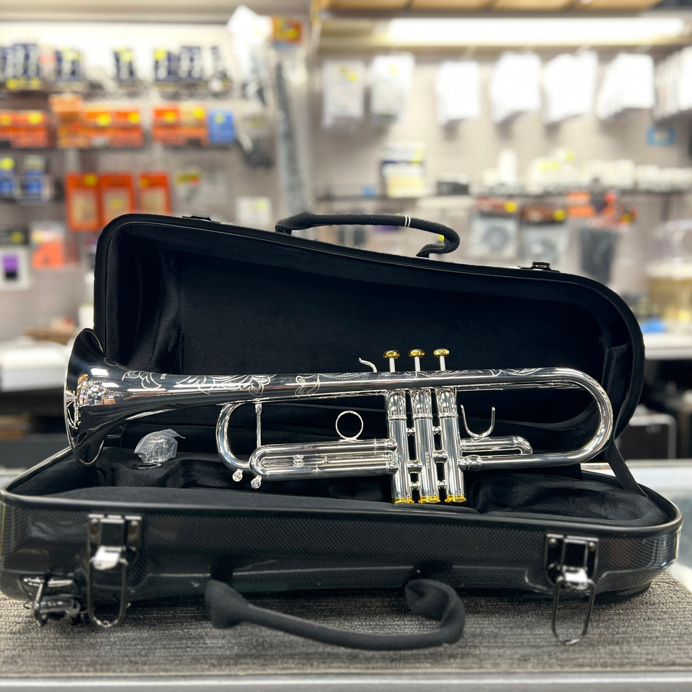 Strauss Imperial 99X Professional Trumpet Outfit, Silver, Reverse Lead ...