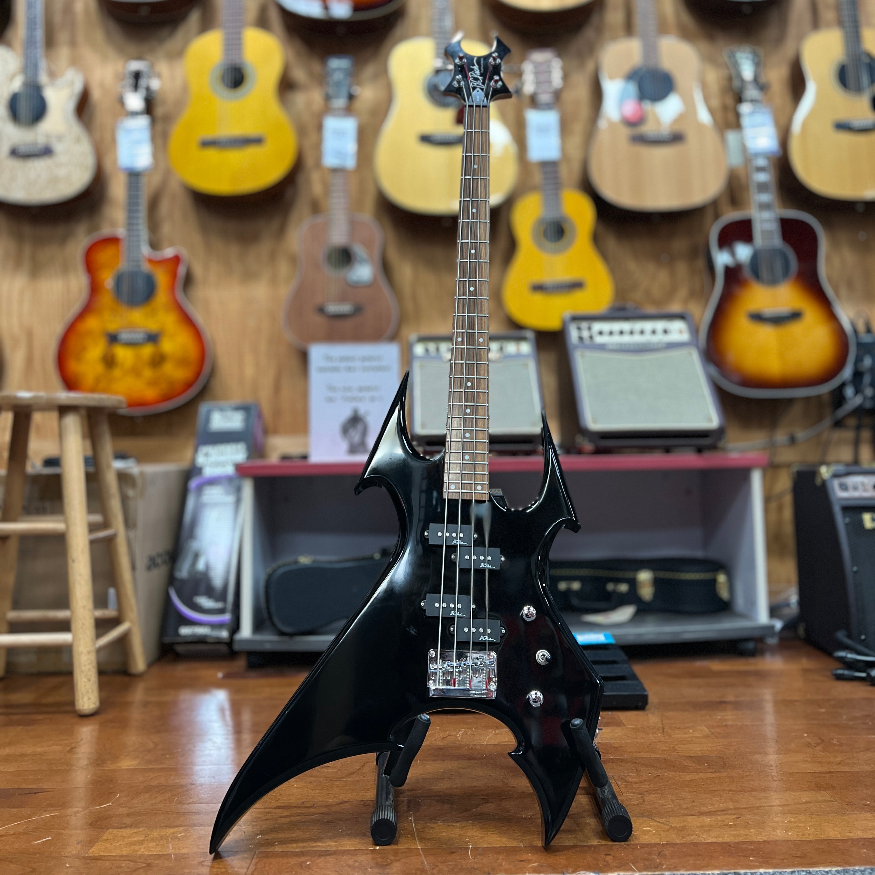 Home USED B.C Rich Platinum Series Beast Electric Bass, Black