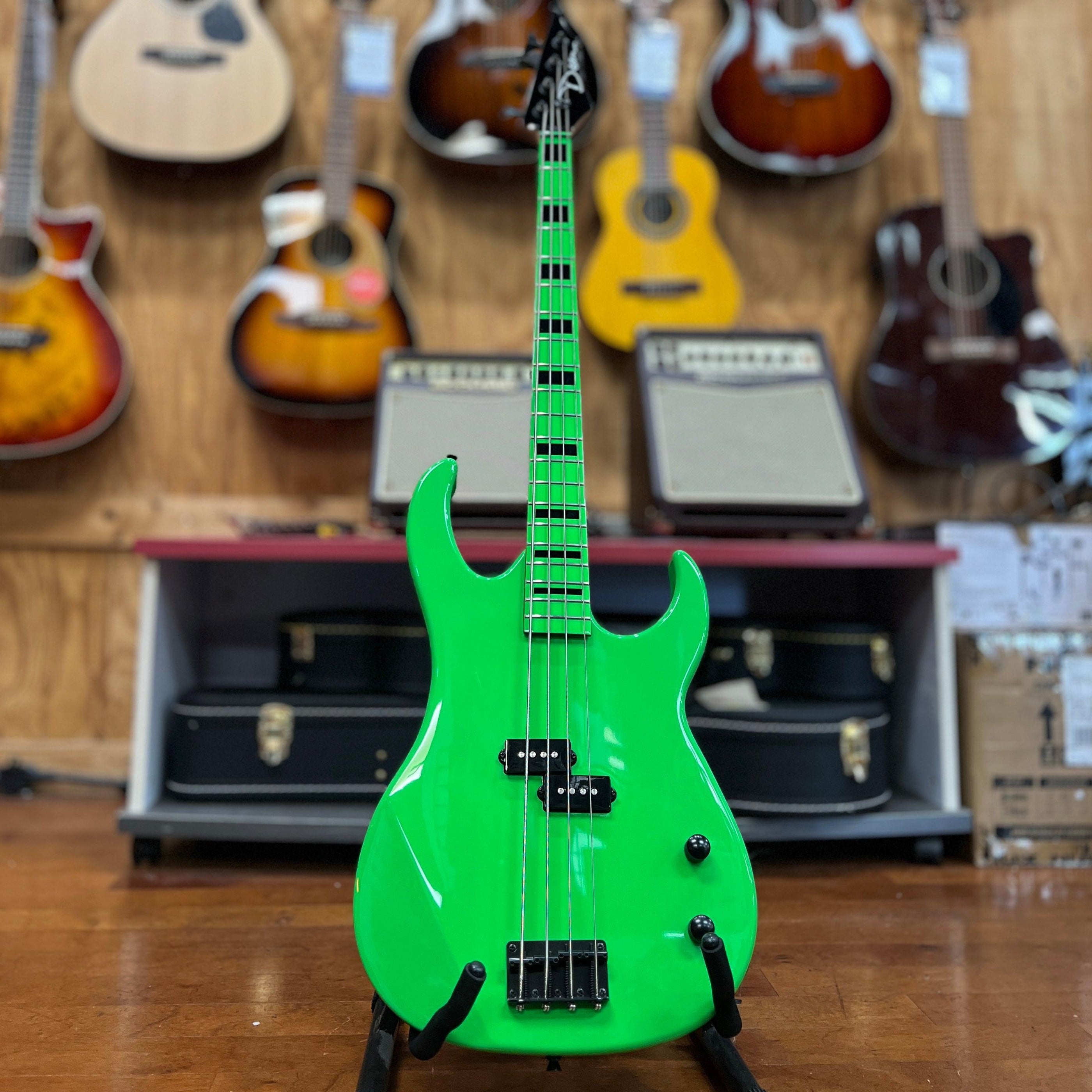 USED Dean Zone 4-String Electric Bass, Nuclear Green