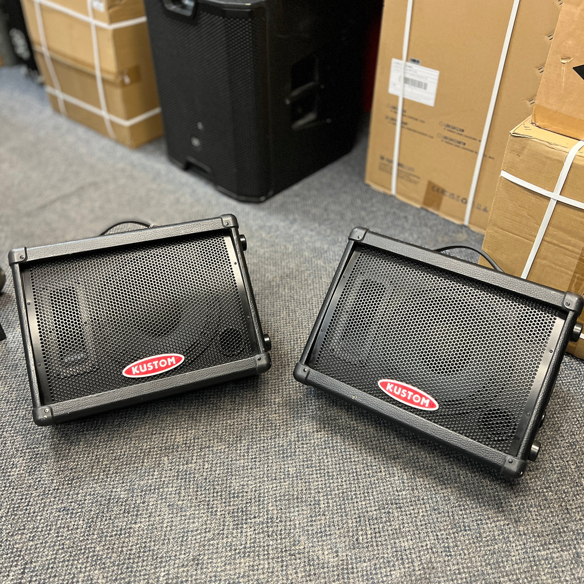 USED Kustom KBM10 Powered Stage Monitors PAIR — Dirt Cheep