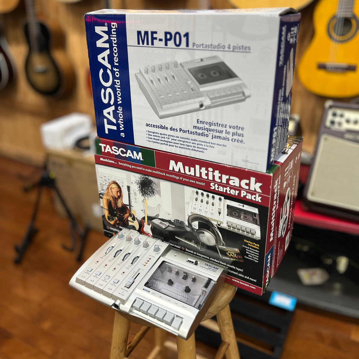 VINTAGE Tascam Multitrack Starter Pack w/ MF-P01 4-track Recorder - NE ...